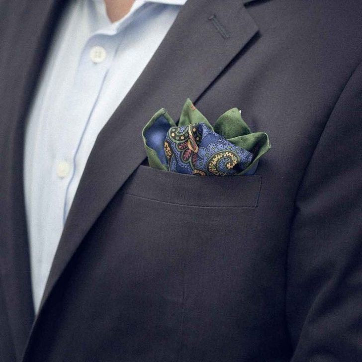 Embroidered Pocket Square Wedding